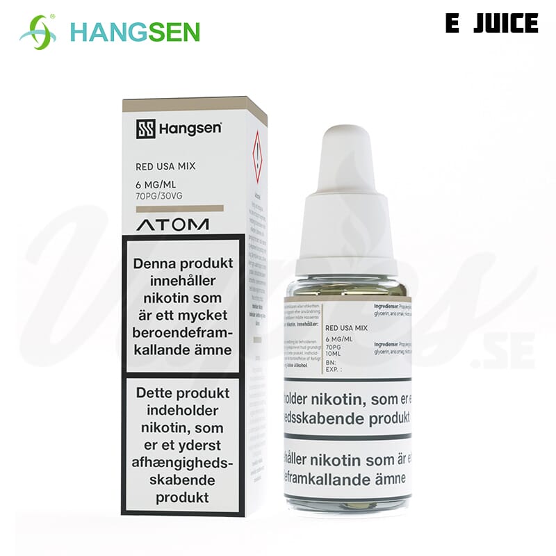Hangsen Atom Red USA Mix (Tobacco) (10 ml) - Vapes.se