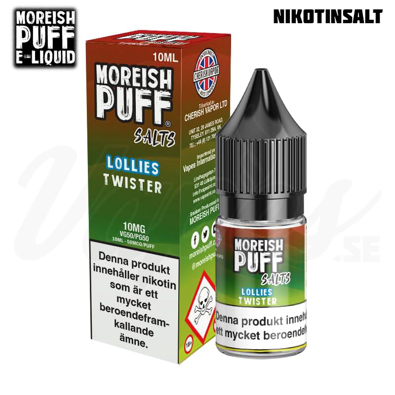 Moreish Puff Lollies - Twister (10 ml, 10 mg, Nikotinsalt) - Vapes.se